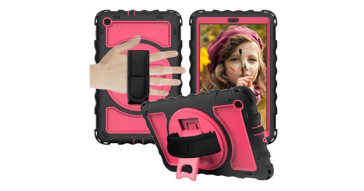 Protejează-ți tableta! Husă Roz Samsung Galaxy Tab A 8.0 2019 cu suport ...