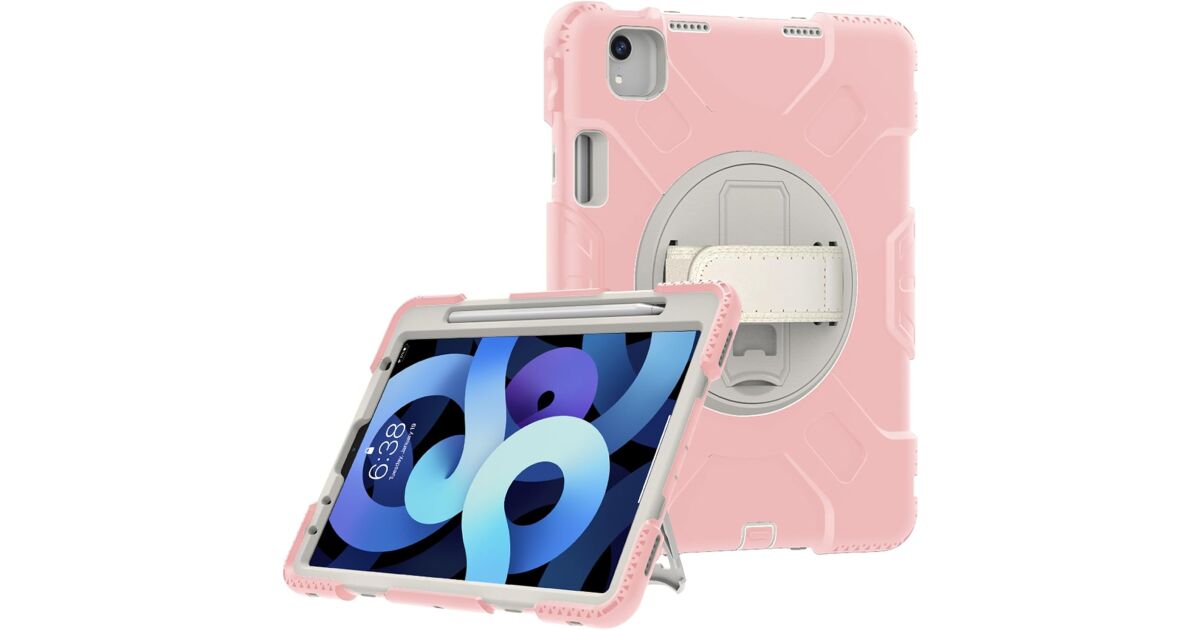 Rózsaszín ütésálló tok iPad Mini 6 (8.3) tablethez — 360 fokban ...