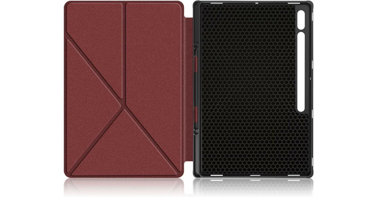 Eleganten ovitek za Galaxy Tab S8 Ultra 5G! - Usnjen, rjav, s stojalom ...