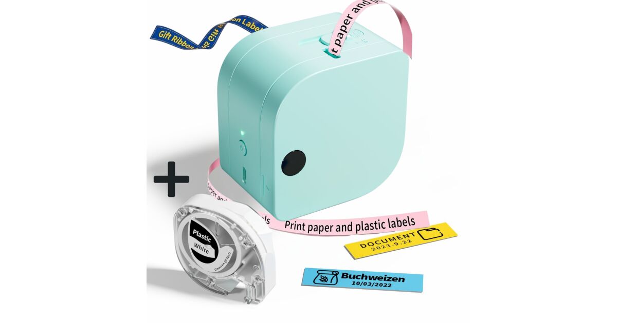 Imprimanta Termica PLEMORY® Etichete, Portabila-1000mAh, Fara Cernela ...
