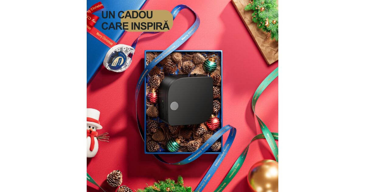 Imprimanta Termica PLEMORY® Etichete, Portabila-1000mAh, Fara Cernela ...