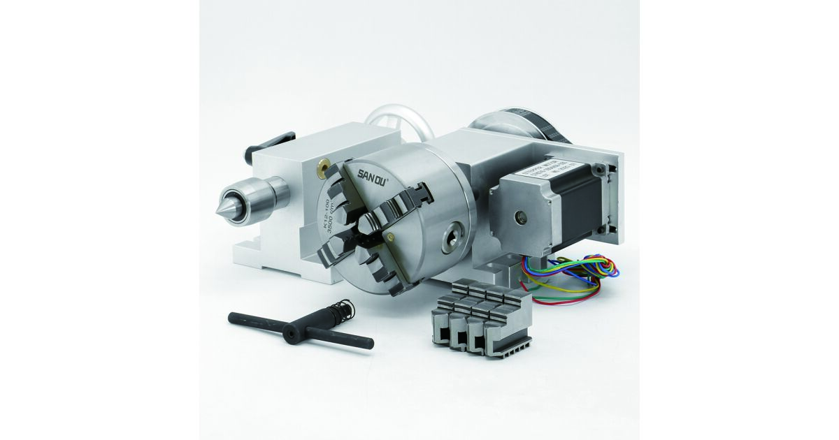 CNC 4. tengely Chuck, 100 mm 4 állkapocs, néma23 léptetőmotor, | Pepita.hu