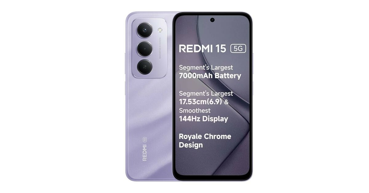 Xiaomi Redmi 15 mobiltelefon, 6GB/128GB, dual sim, lila (Sandy Purple ...