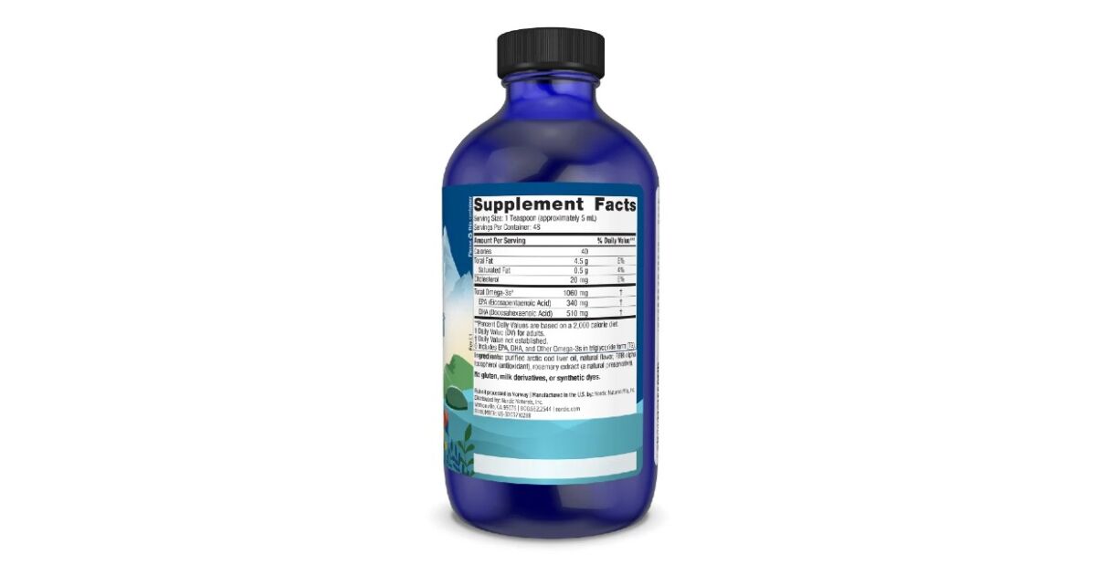 Arctic Cod Liver Oil 8 fl oz (237 ml) Gust de portocale | Pepita.com