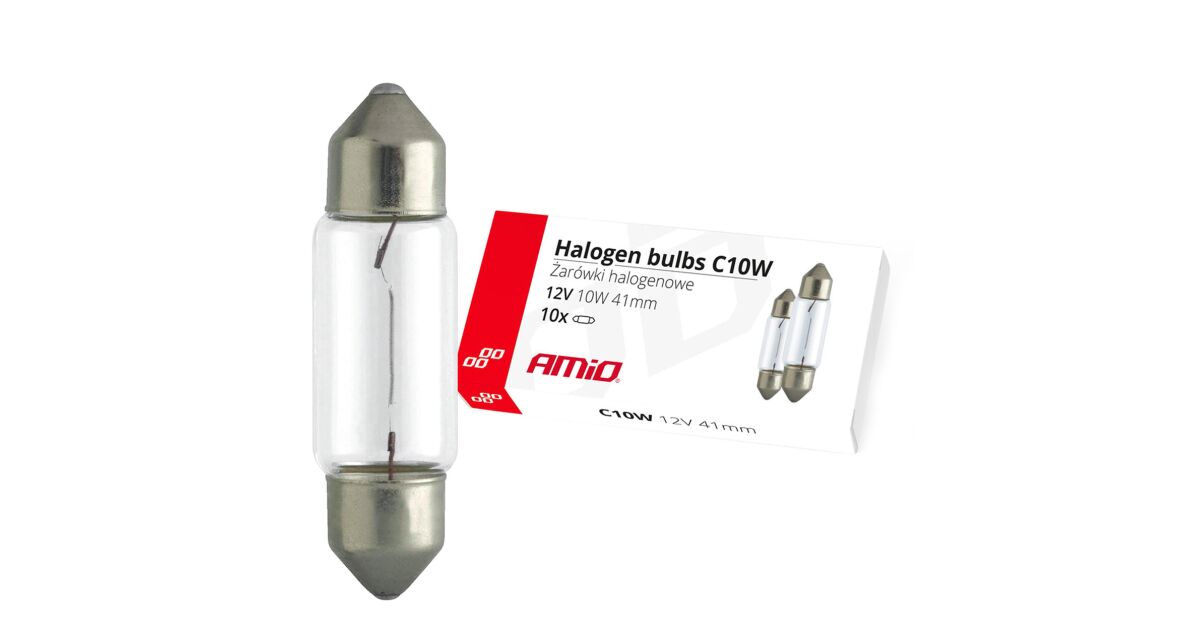 Vélemények: 10 darabos halogénizzó készlet C10W Festoon, 41 mm, 12V ...