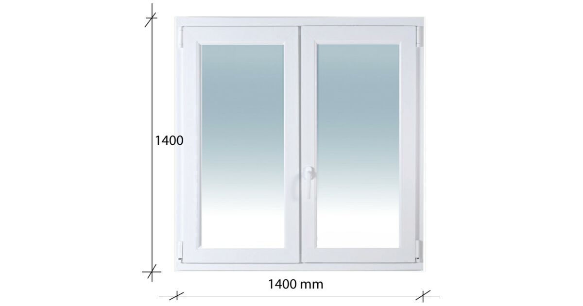 140x140 Bukó - Nyíló + Nyíló műanyag ablak Decco 71 profil 2 retegű ...