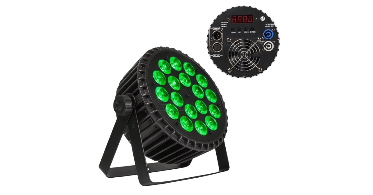 LED PAR Light, 18x12W RGBW, 18x18W RGBWA+UV, Alumínium lapos 18x18W, EU ...