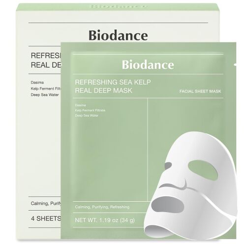 Set, Biodance, erfrischende Meeresalgen, reinigende Tuchmaske, für das ...