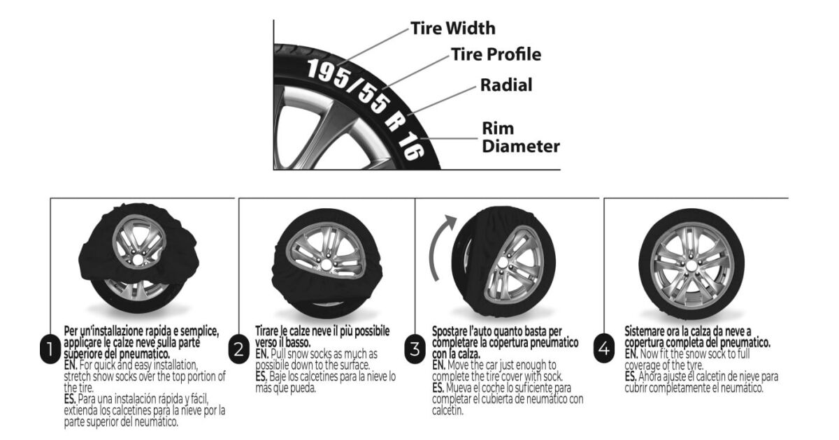 DAC Easy GO 3D текстилни вериги за сняг и лед S – 175/65 R14 ...