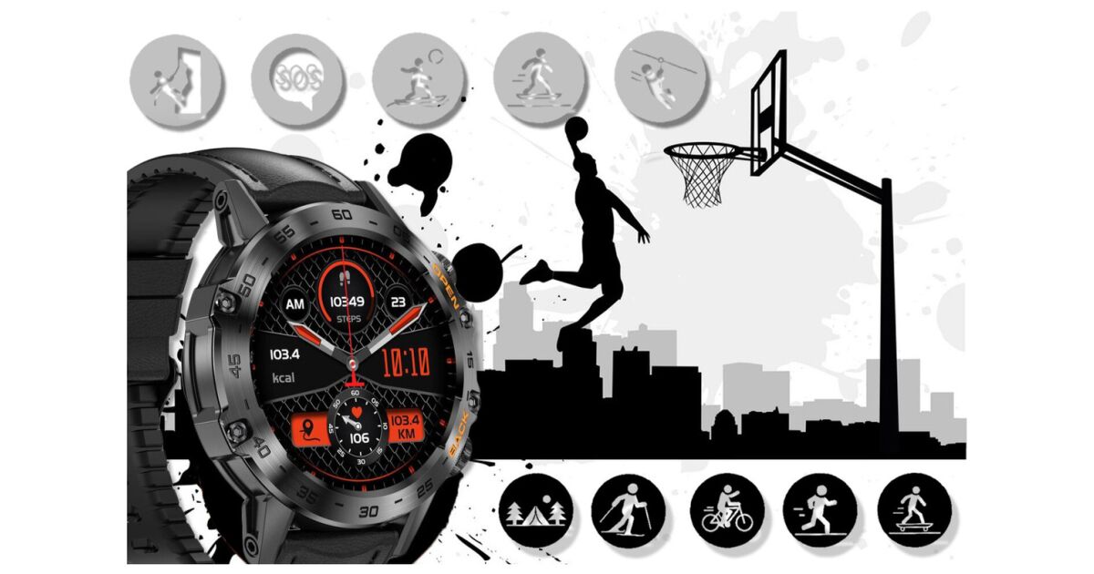 SMARTWATCH MĘSKI GRAVITY GT9-5 - WYKONYWANIE POŁĄCZEŃ, CIŚNIENIOMIERZ ...
