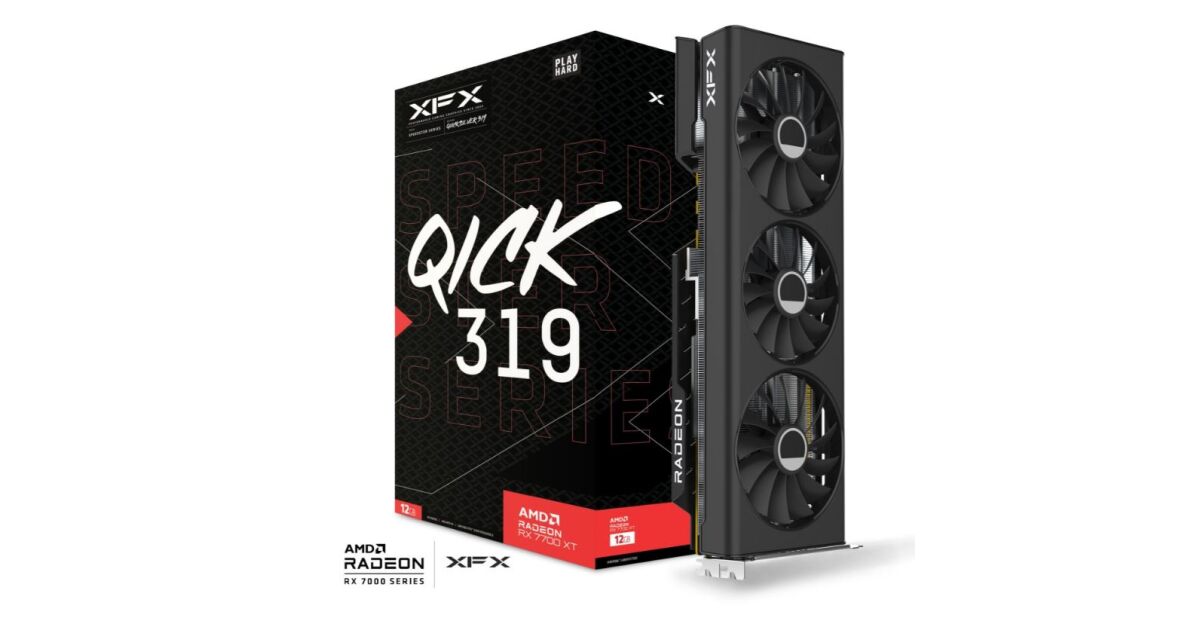 XFX Radeon RX 7700 XT 12GB SPEEDSTER QICK 319 Black videokártya ...