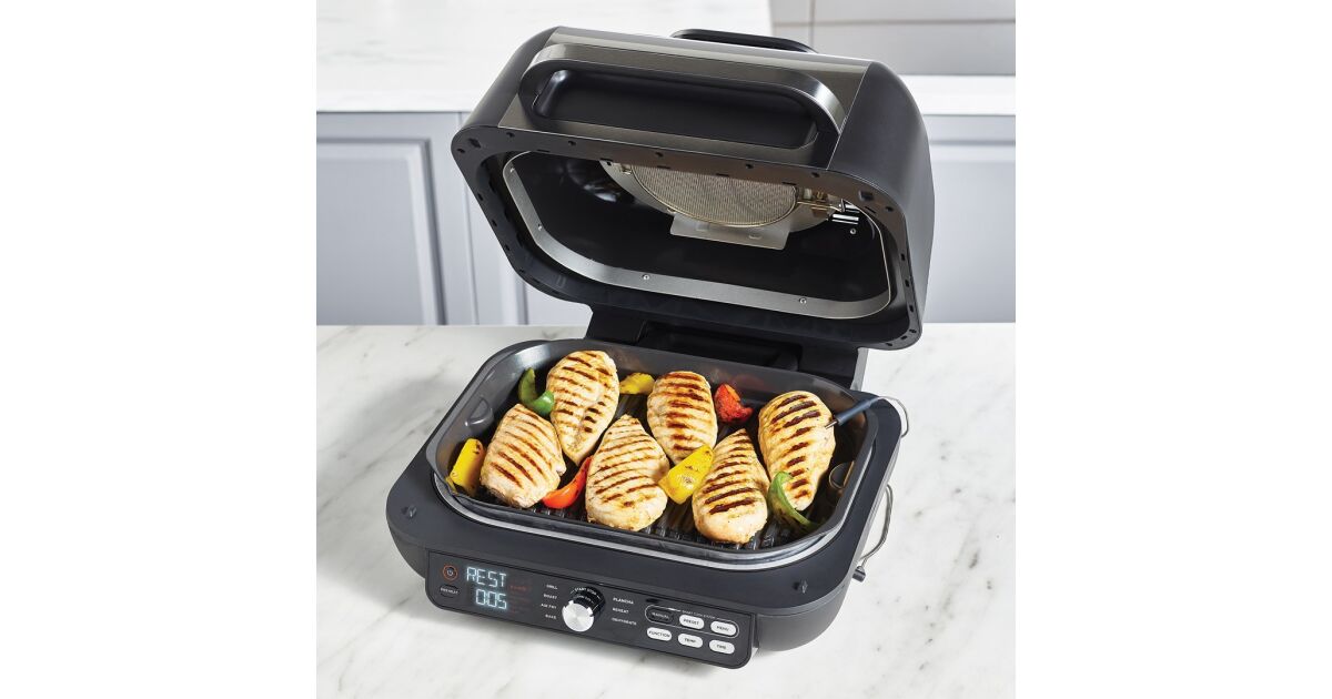 Gratar electric NINJA Foodi AG651EU, functie friteuza aer cald, 2460W ...