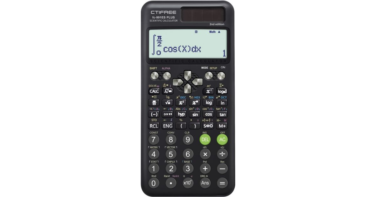 CTIFREE FC-991 ES PLUS 2nd Elem / Napelem 10+2 digit Tudományos ...