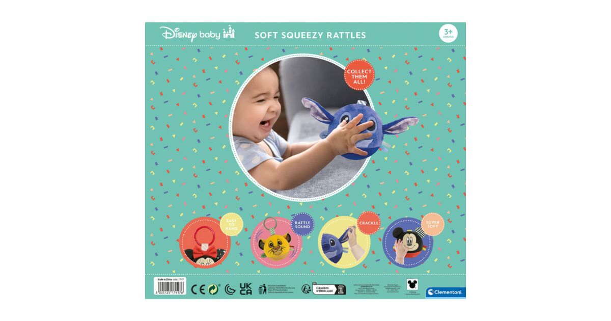 Disney Mickey Round plüss labdafigura, baba csörgő Clementoni | Pepita.hu