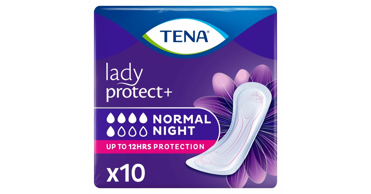 Tena Lady Protect+ Normal Nacht Inkontinenzeinlagen 4x10Stk. | Pepita.com