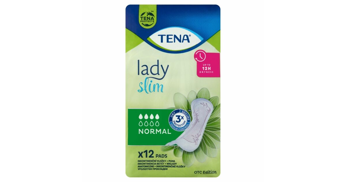 Tena Lady Slim Normal miękkie wkładki na nietrzymanie moczu 4x12szt ...