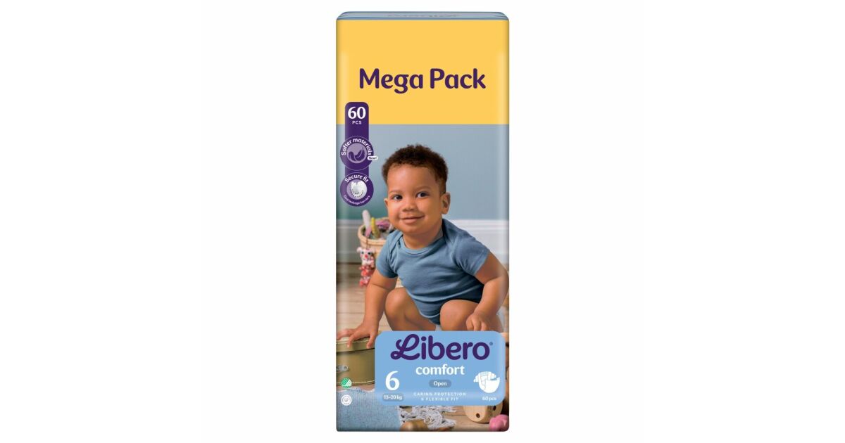 Libero Comfort Mega Pack Diaper Pack 13-20kg Junior 6 (180pcs) + Gift 3 ...