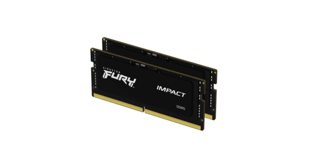 32GB 6000MHz DDR5 Notebook RAM Kingston Fury CL38 (2x16GB) Impact XMP (KF560S38IBK2-32 ...