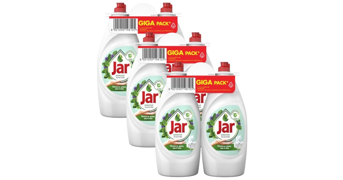Jar Mosogatószer Sensitive Tea Tree & Mint 6x900ml | Pepita.hu