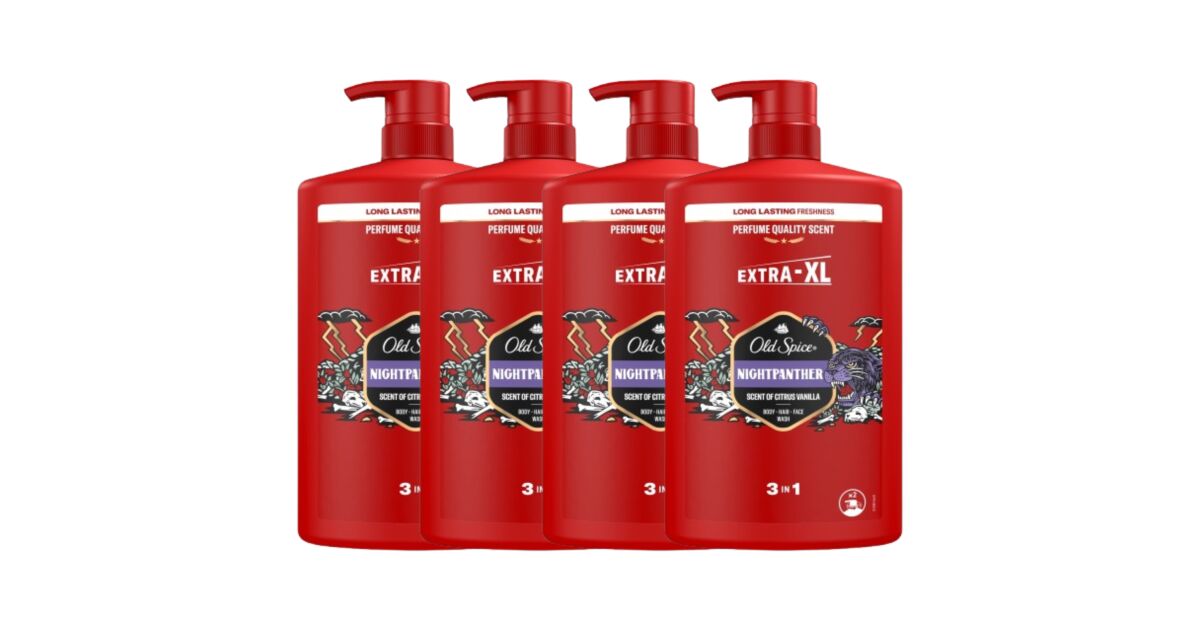 Old Spice Night Panther 3in1 férfi Sampon és Tusfürdő 4x1000ml | Pepita.hu