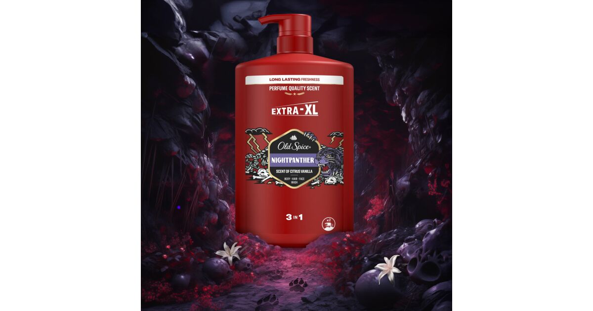 Old Spice Night Panther 3in1 férfi Sampon és Tusfürdő 4x1000ml | Pepita.hu