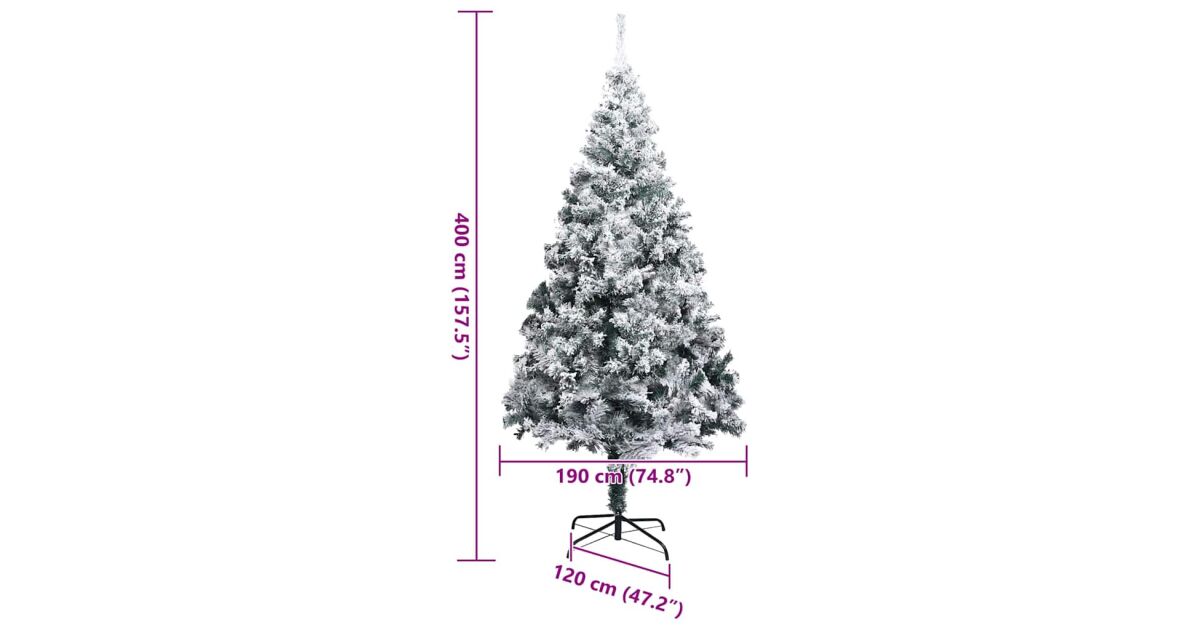 Mű karácsonyfa Zöld 400 cm Extra nagy Különböző PVC | Pepita.hu