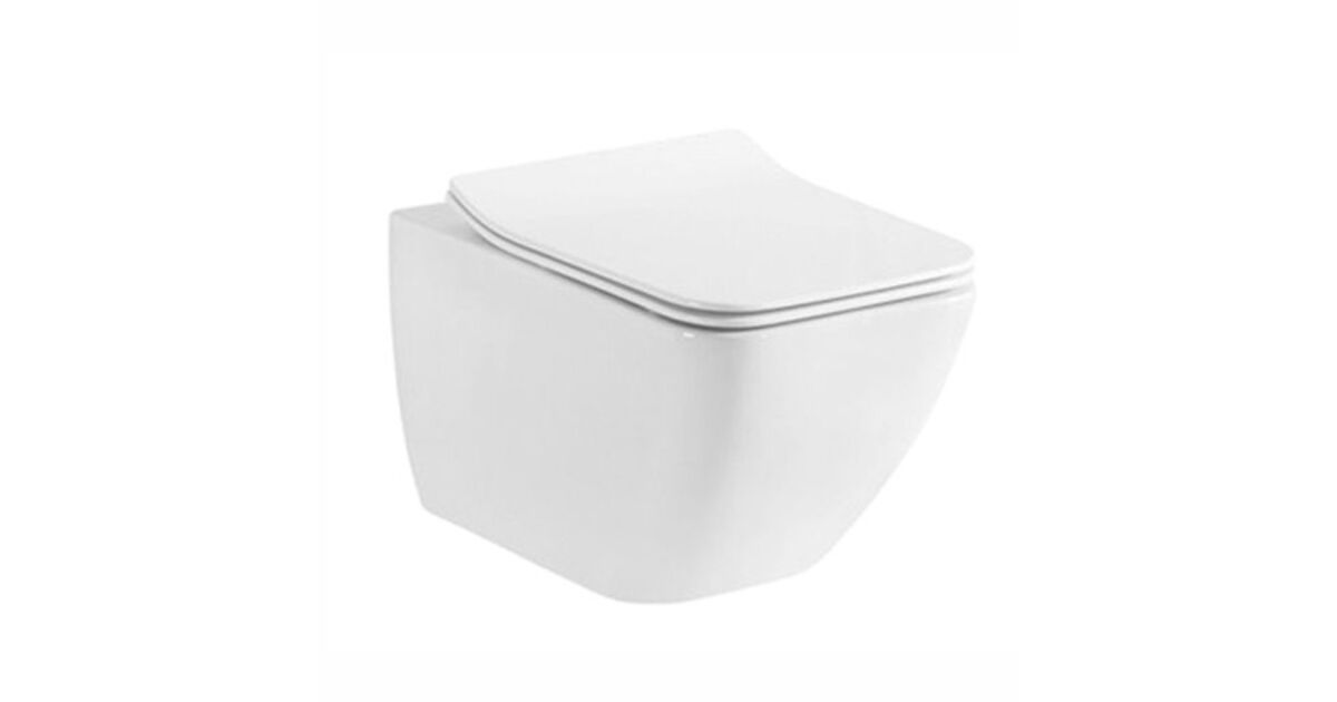 Welland Livorno Rimless fali WC csésze + soft-close slim WC ülőke ...