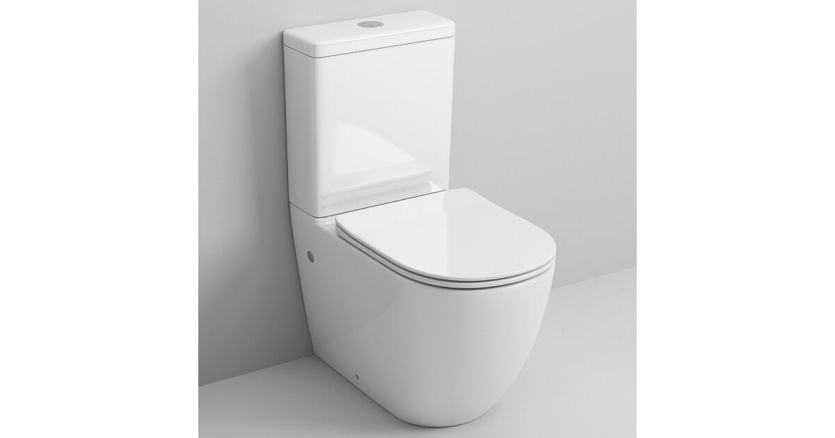 Welland Duo Rimless kompakt/monoblokk WC szett + soft-close slim WC ...