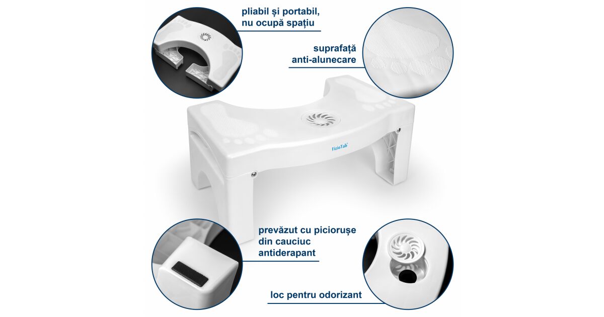 Scaunel Pliabil WC FizioTab® cu Odorizant Inclus, Impotriva ...