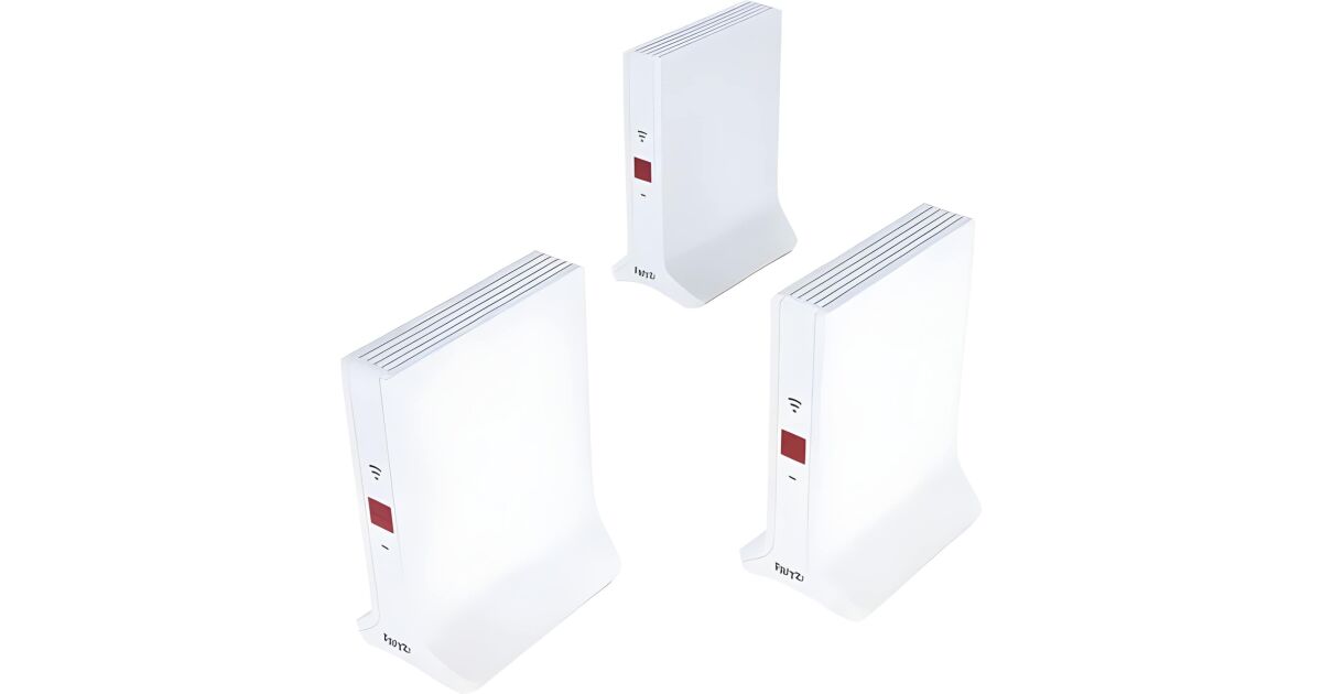 AVM WLAN Reichweitenverstärker FRITZ!Mesh Set 4200 3er-Set 20003107 LAN ...