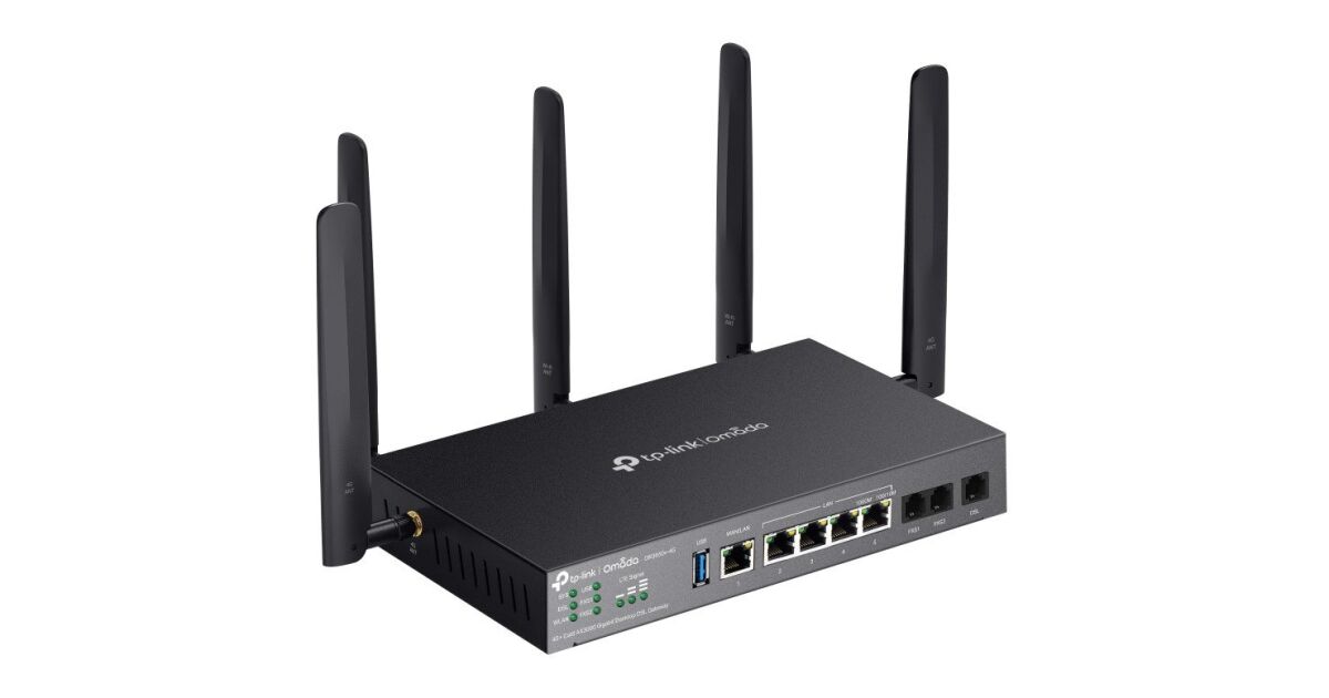 TP-LINK Omada Desktop DSL Gateway AX3000 DR3650v-4G 4G+ Cat6 Gigabit ...