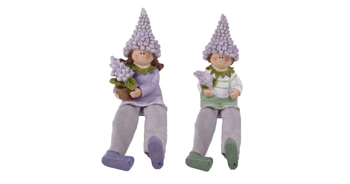 IRIS decor rășină lavandă copii asortiment 2 violet/verde 17cm | Pepita.com