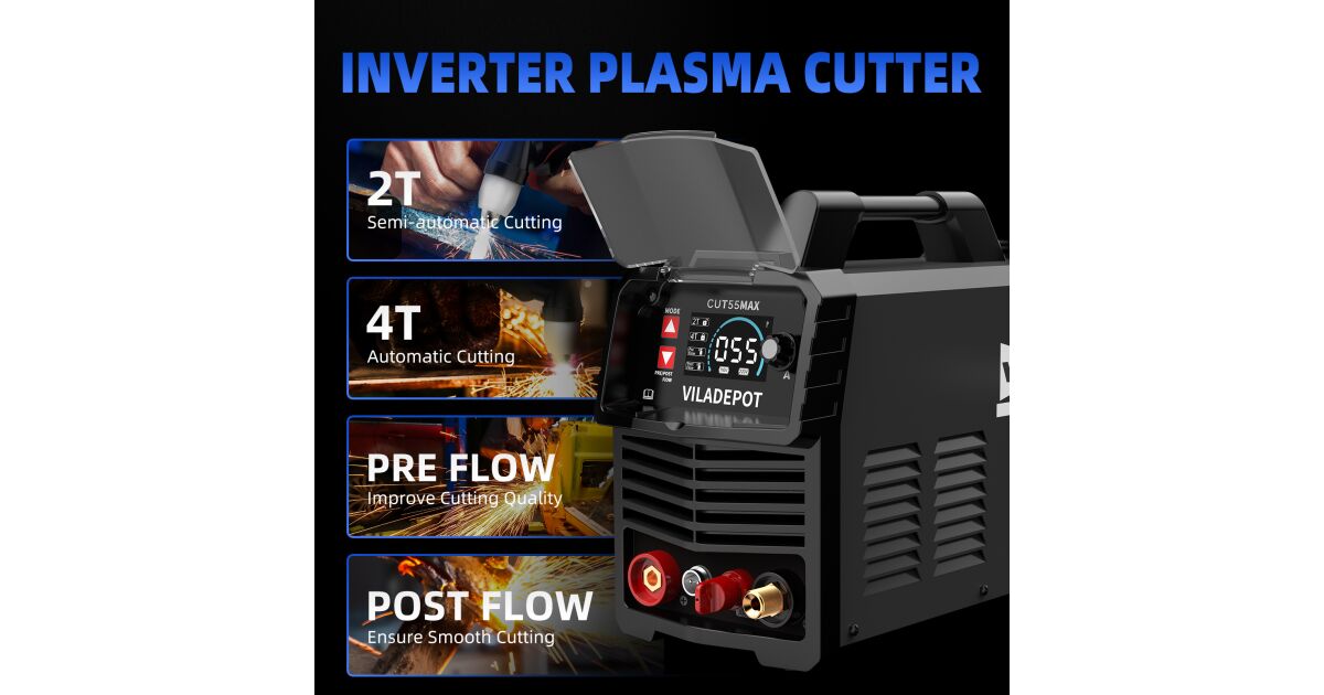 Cutter cu plasmă, moduri de tăiere duale, tehnologie cu arc fără ...