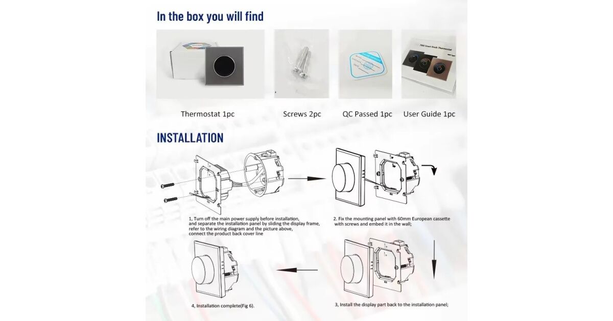 RSH® TM021 - Okos WiFi-s termosztát. Gázkazán, vagy elektromos és víz ...