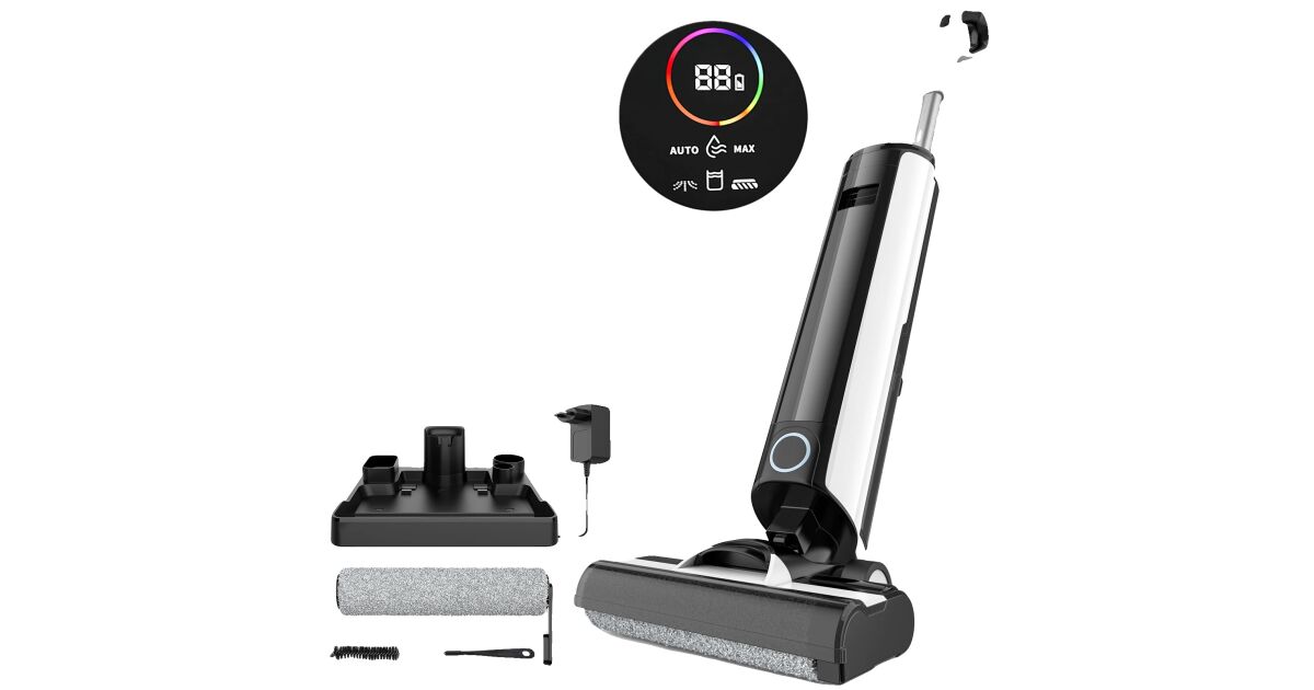 Aspirator umed uscat, motor fără perii, funcție de autocurățare, alb ...