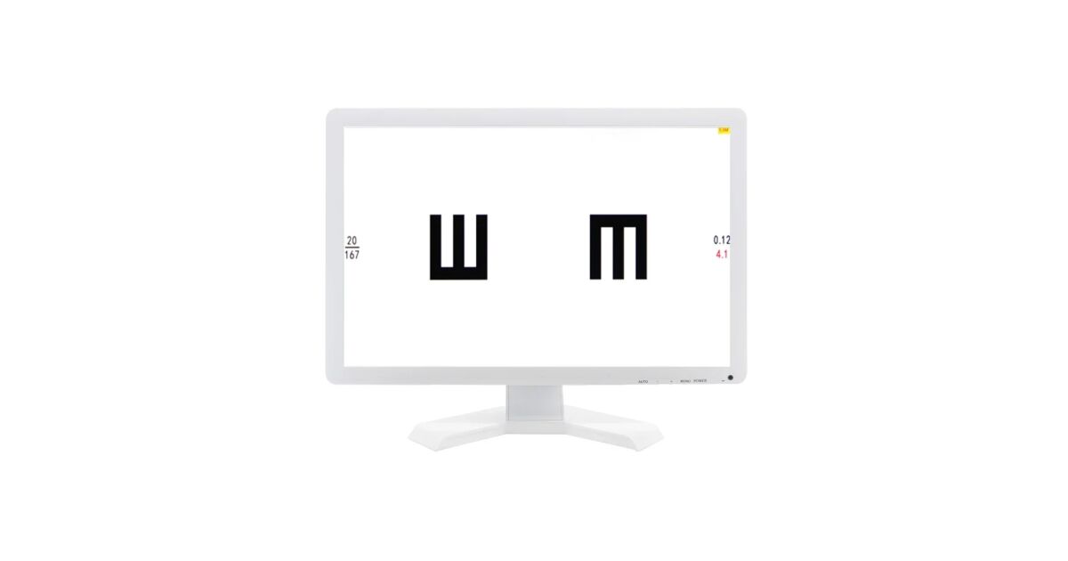 Diagrama acuității vizuale, afișaj LCD, dimensiune de 21,5 inchi ...