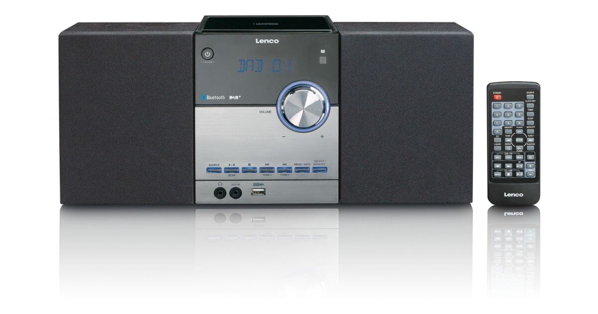 Lenco MC-150 2.1 Mikor HiFi rendszer - Fekete/Ezüst | Pepita.hu