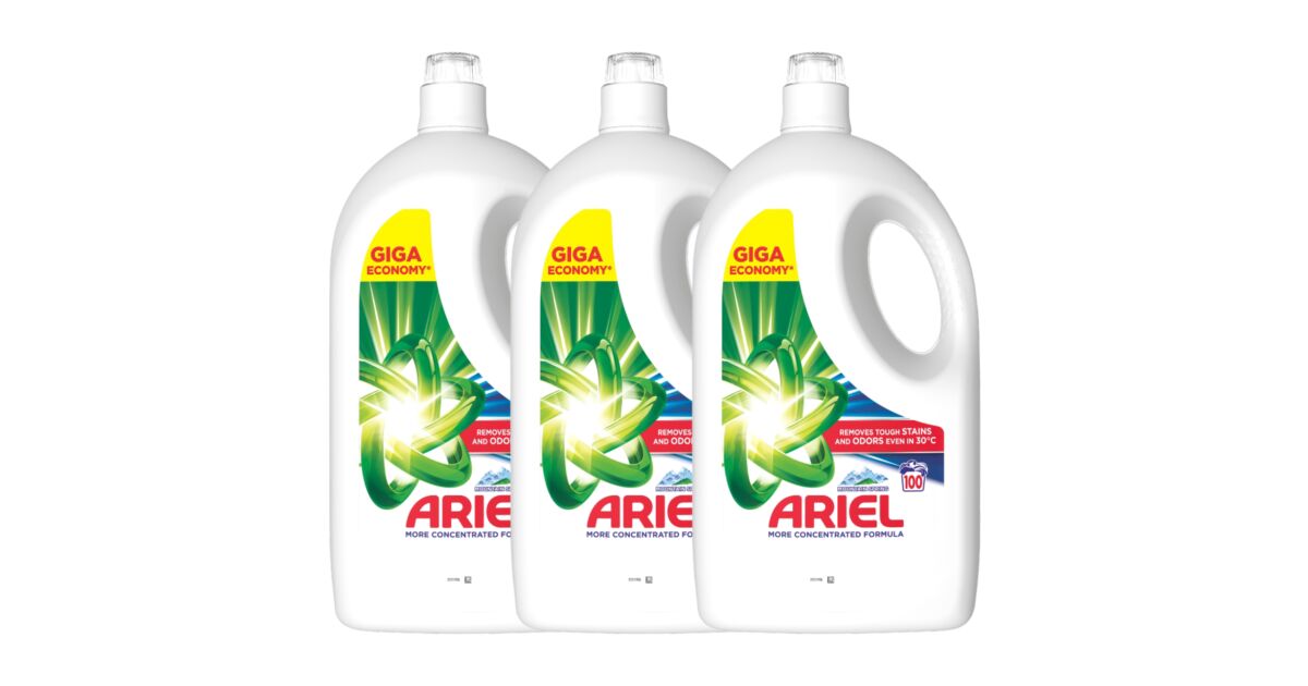 Ariel Mountain Spring folyékony Mosószer 3x4,5L - 300 mosás | Pepita.hu
