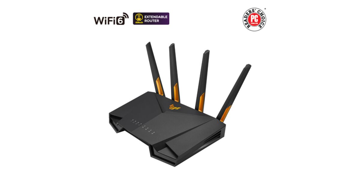 ASUS WRL router 3000MBPS 1000M 4P/kétsávos TUF-AX3000 | Pepita.hu
