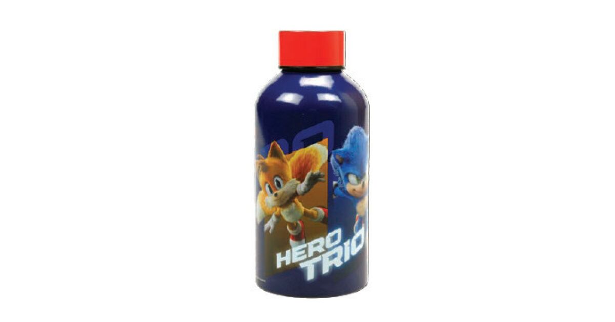 Sonic a sündisznó Hero Trio alumínium kulacs csavaros kupakkal 500 ml ...