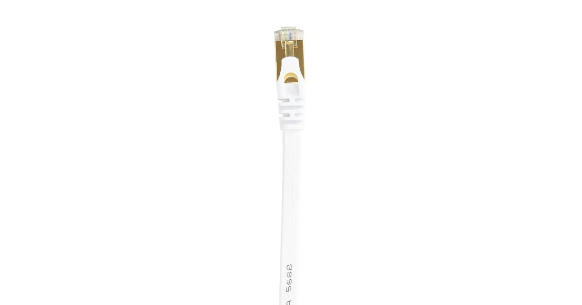 Cablu de retea plat S/STP CAT7 PNI U7030W, 2 x RJ45, 4 perechi de fire ...