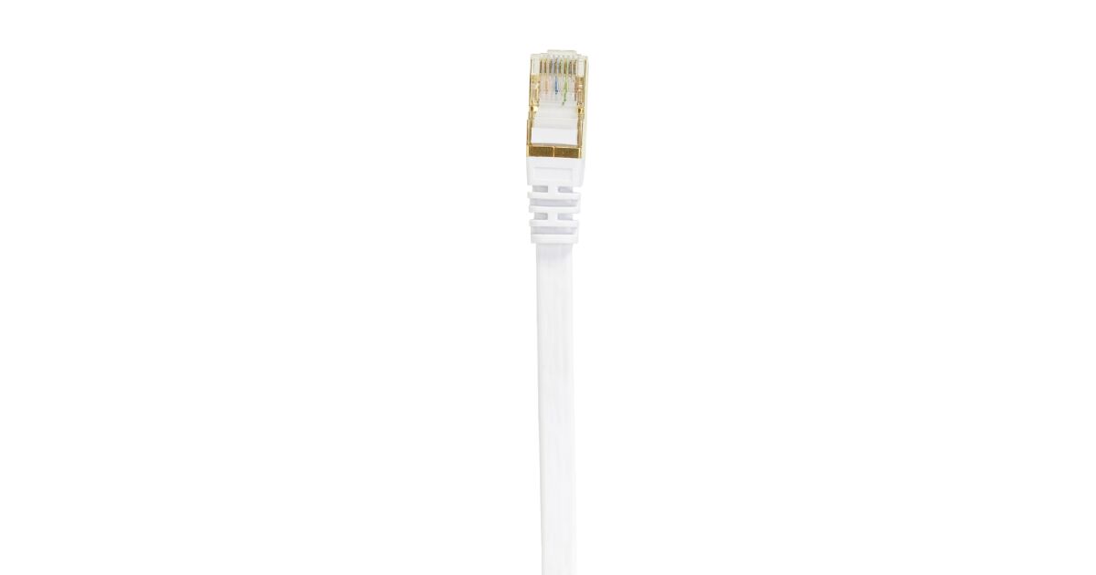 Cablu de retea plat S/STP CAT7 PNI U7030W, 2 x RJ45, 4 perechi de fire ...