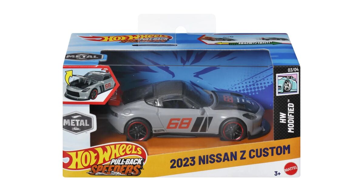 HOT WHEELS METALLIKES AUTO MIT PULL-BACK-SYSTEM 2023 NISSAN Z CUSTOM HW ...
