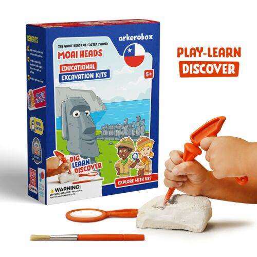 Arkerobox - Oktatási régészeti szett és 3D puzzle, Moai Fejek | Pepita.hu