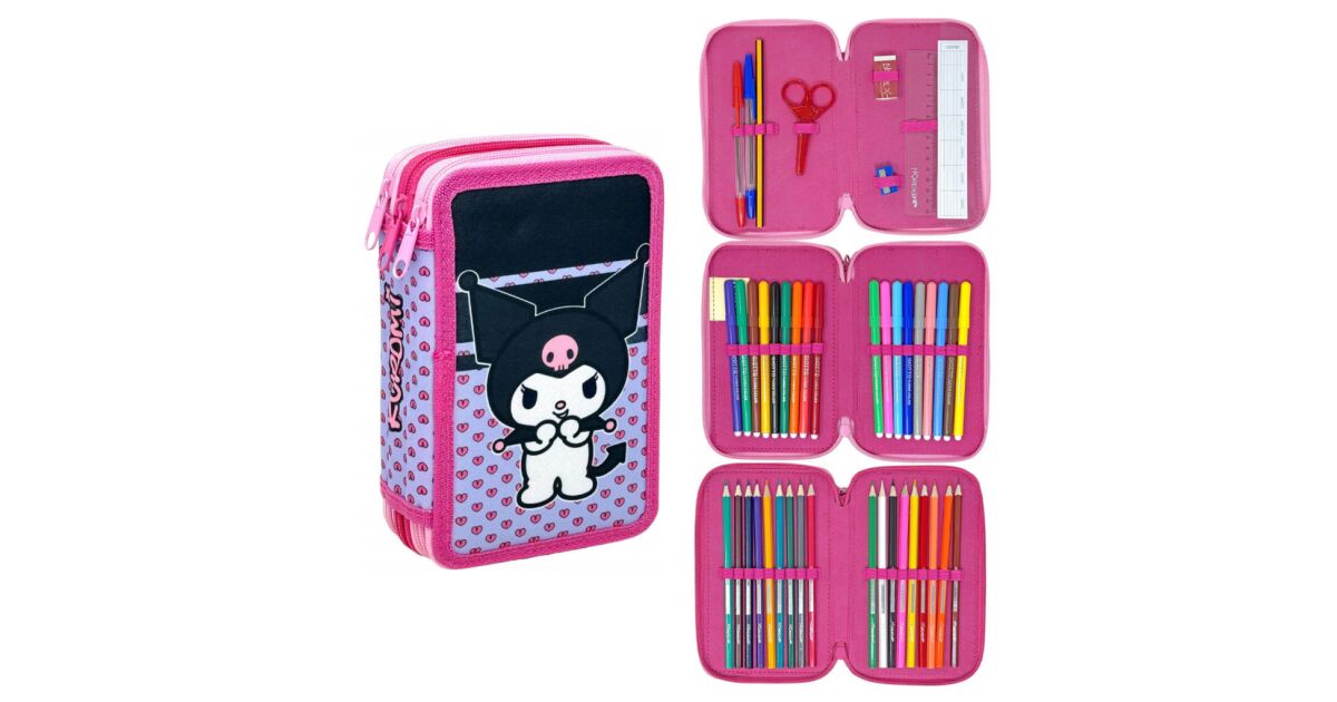 Držiak na perá Hello Kitty Kuromi s 3 úrovňami | Pepita.com