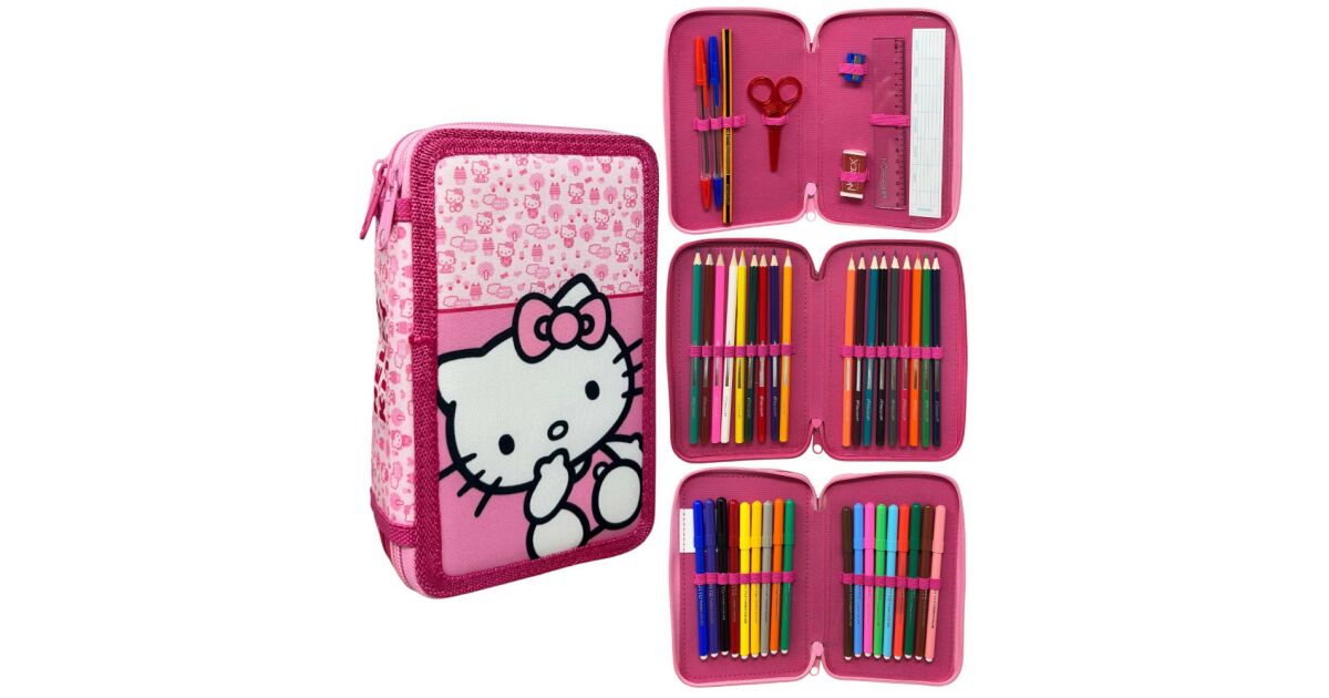 Hello Kitty Pinky penar echipat cu 3 etaje | Pepita.com