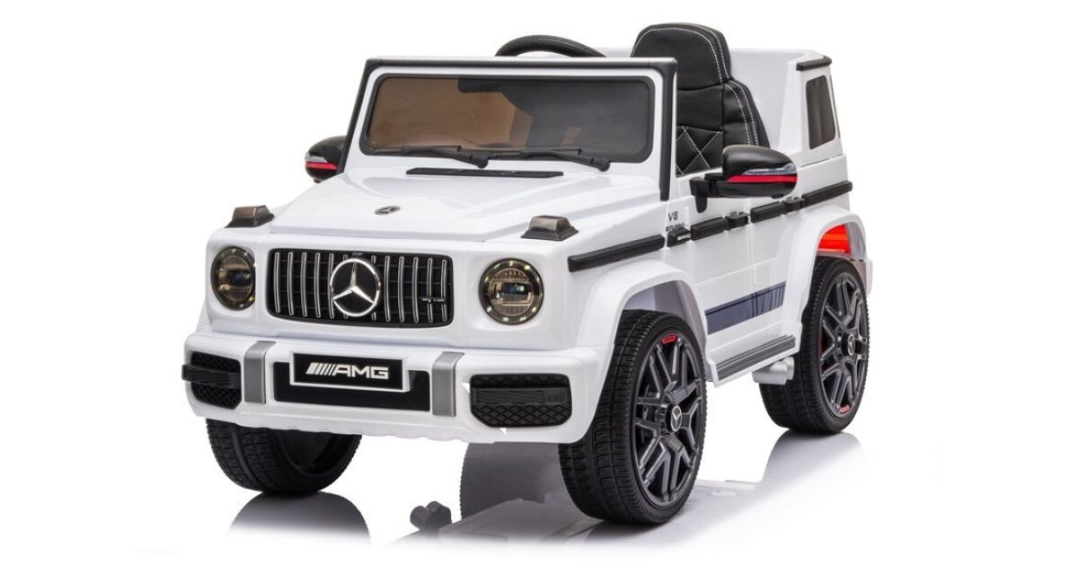 Mercedes G63 AMG električni automobil za vožnju – bijeli | Pepita.com
