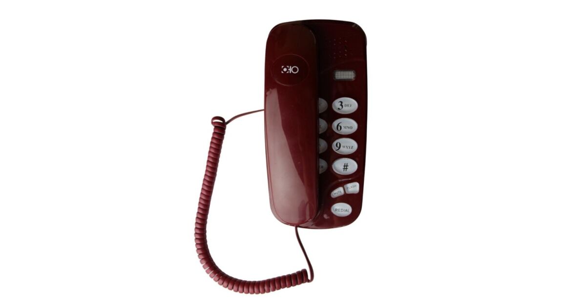 Telefon fix cu fir, montabil pe perete tastatura iluminata, redial ...