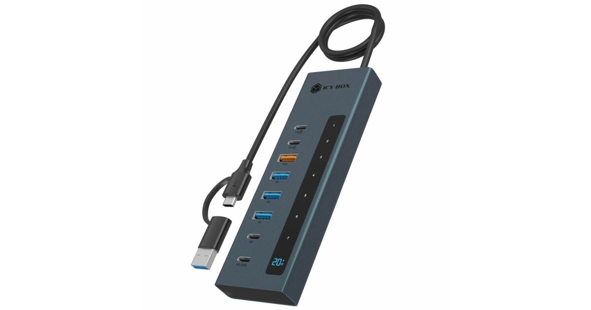 ICY BOX IB-HUB1743-CPD 9-in1 HUB mit PD und USB-C/USB-A | Pepita.com