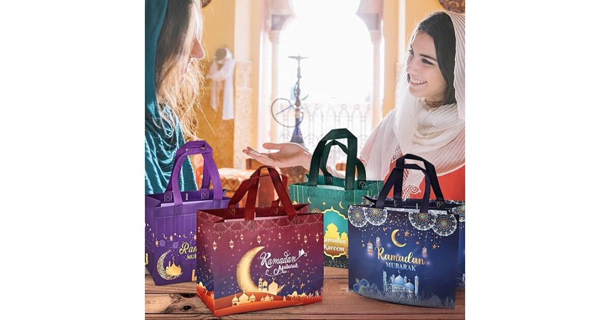 Sărbătorește Ramadanul cu Eleganță! Set 8 Pungi Cadou Ramadan Mubarak ...